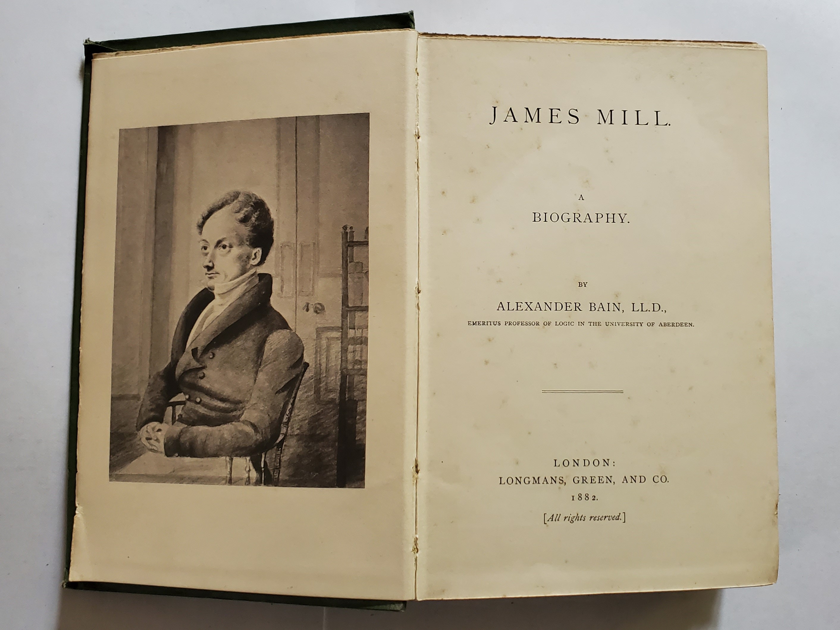 Alexander BAIN ~ James Mill. A Biography.